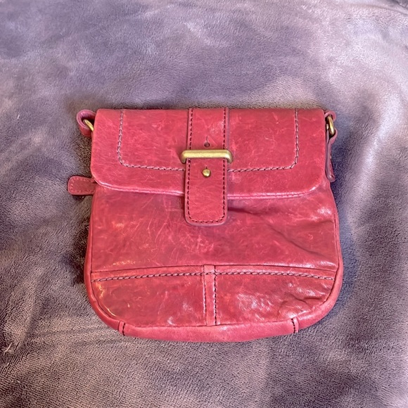 Fossil | Bags | Fossil Red Leather Crossbody Flap Bag Purse | Poshmark
